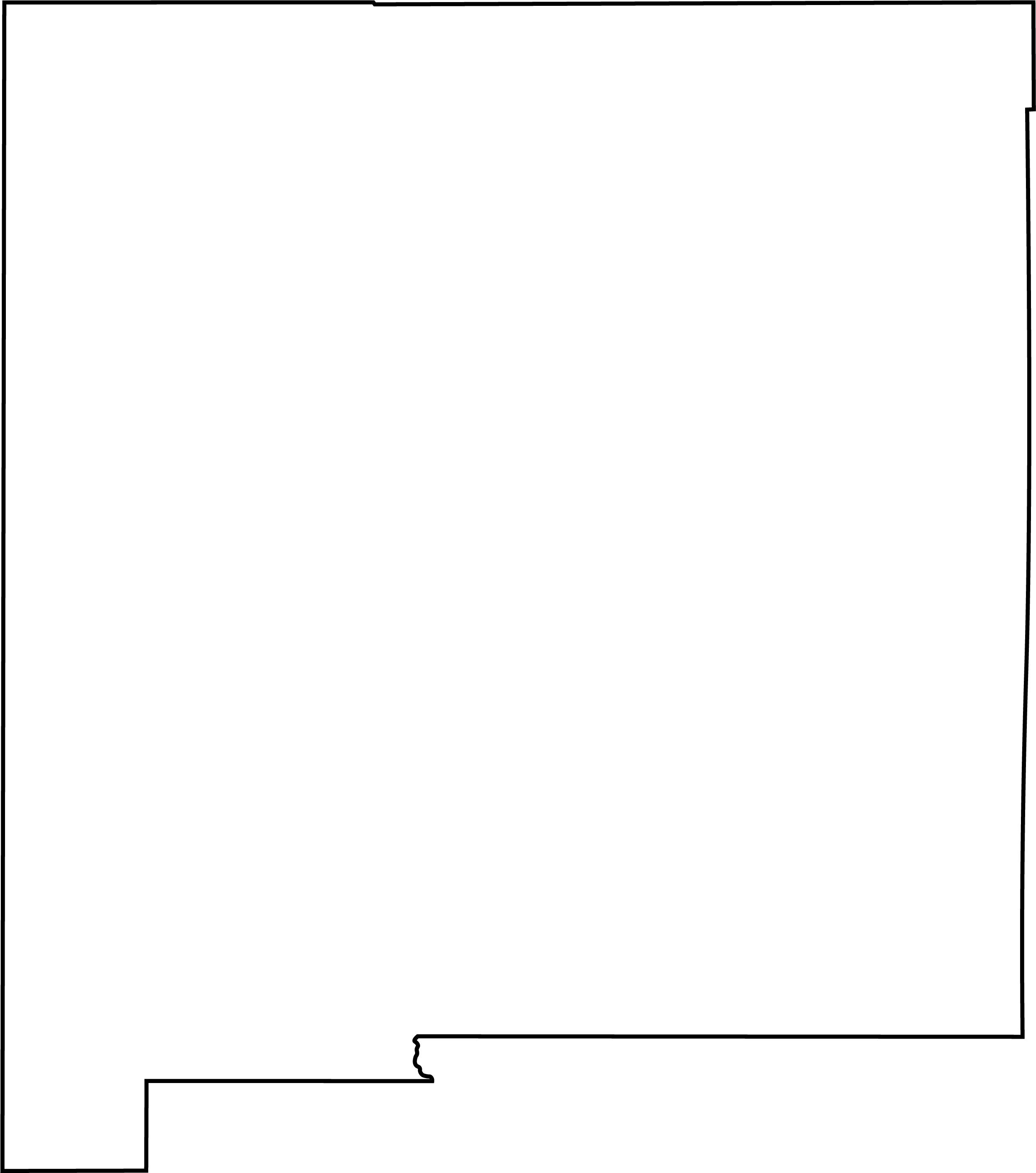 New Mexico Map SVG NM USA United States of America Us Black - Etsy