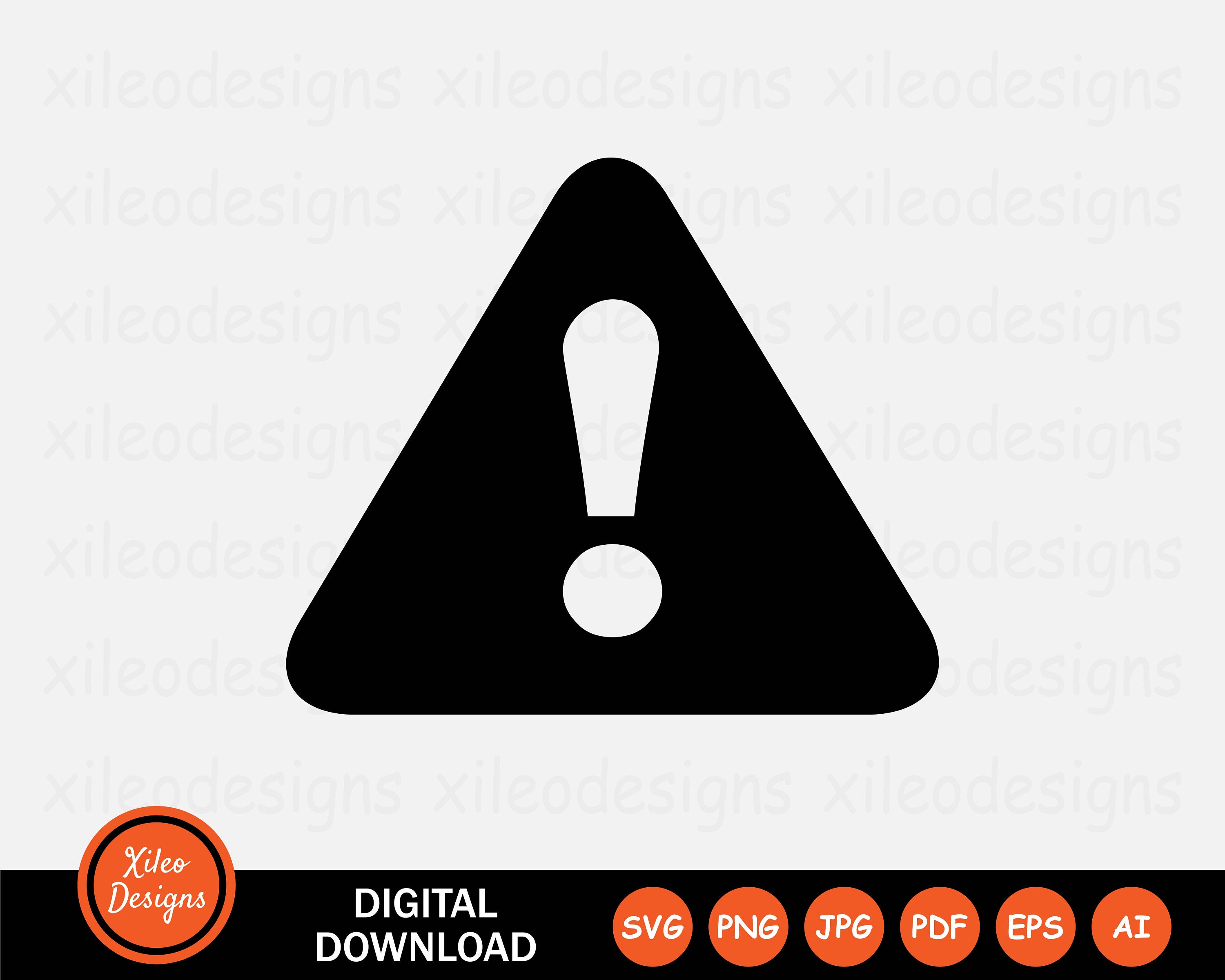 Alert Icon SVG Triangle Caution Attention Danger Safety Exclamation ...