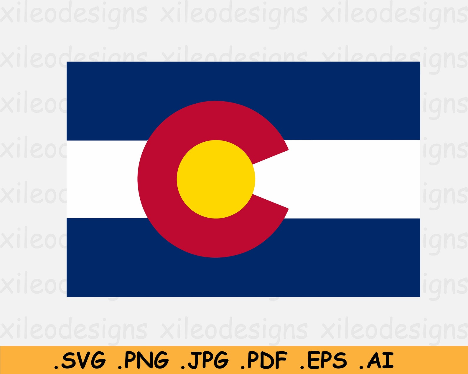 Colorado Flag SVG CO USA U.S State Banner Cricut Cut File | Etsy