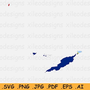 Anguilla Map Flag SVG - Anguilla Flag Map, British Overseas Territory ...