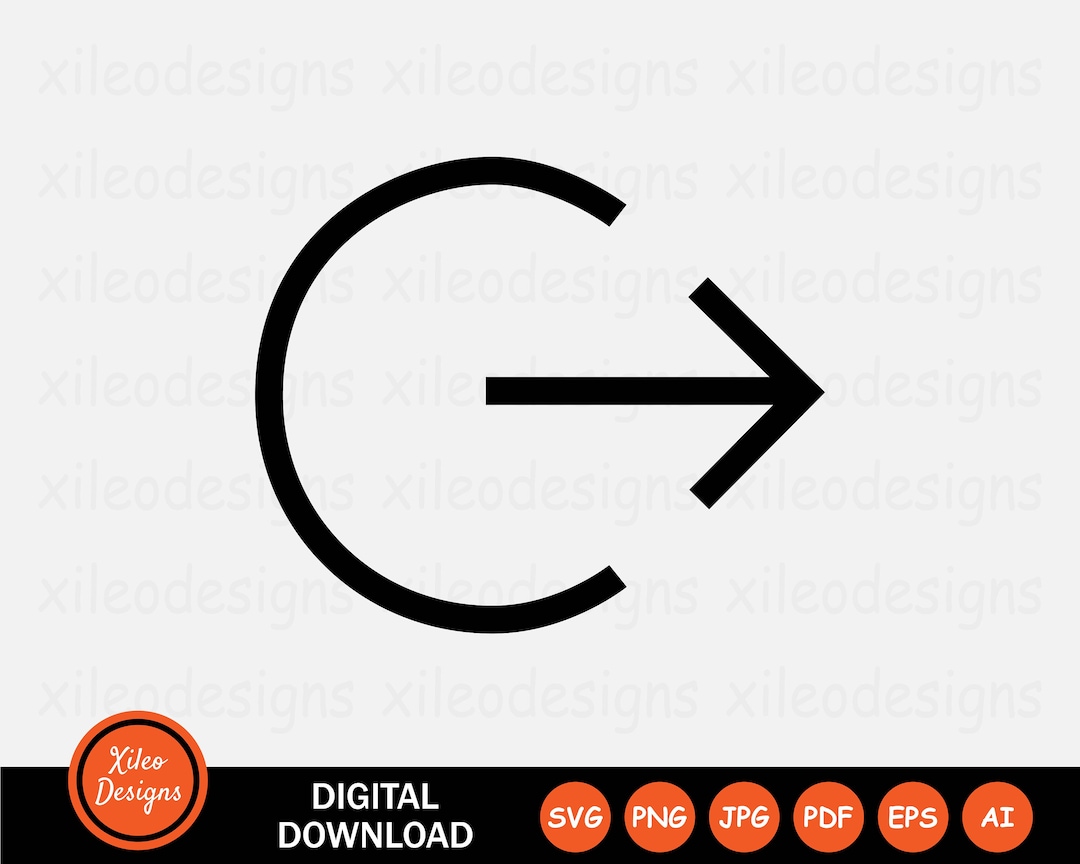 Logout Line Icon SVG - Log Sign Out Signout User Account Website Site ...