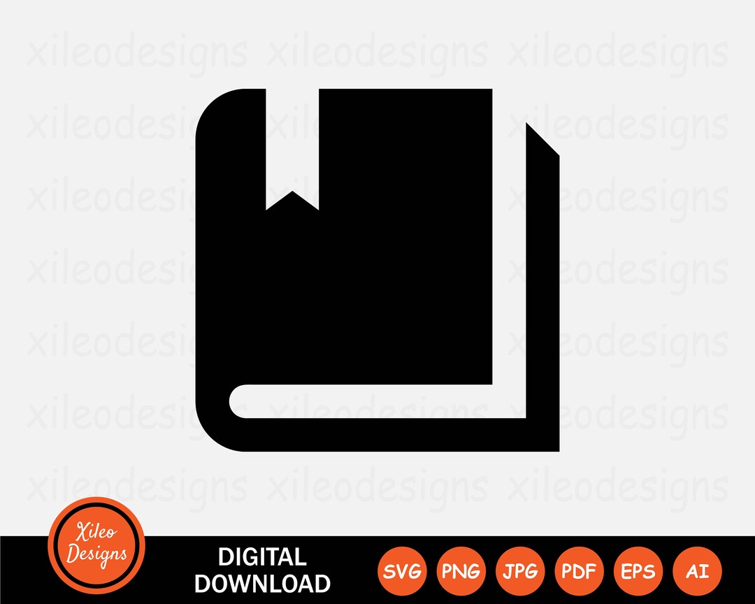 Book Bookmark Icon SVG Literature Paper Cover Library Sign Symbol ...