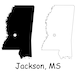 Jackson Mississippi MS Capital City Location on a State Map USA ...