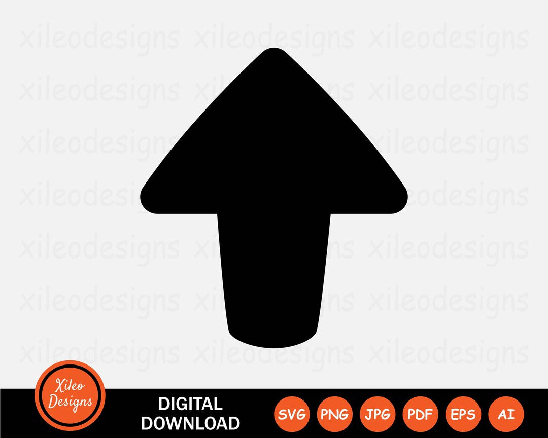 Up Arrow Icon SVG Upward North Point Straight Ahead Way Digital ...