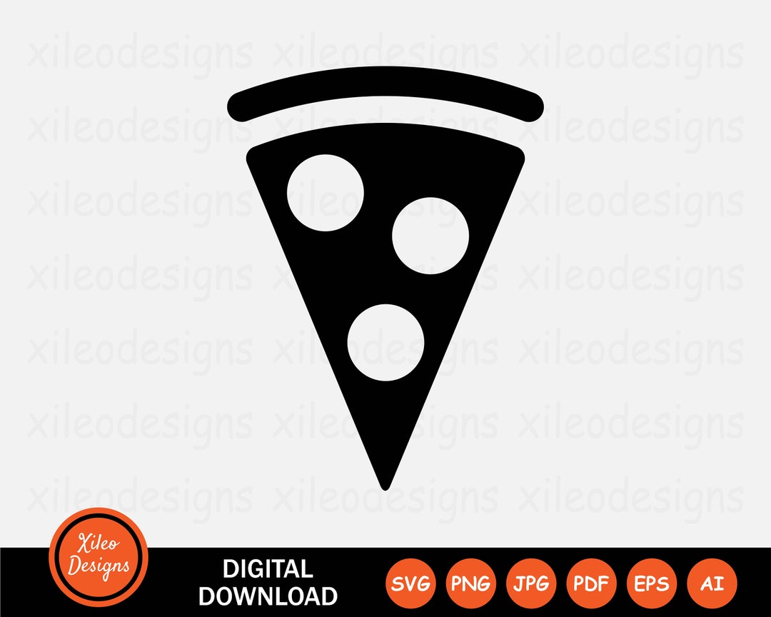Pizza Slice Icon SVG Italian Fast Food Restaurant Snack Sign Symbol ...