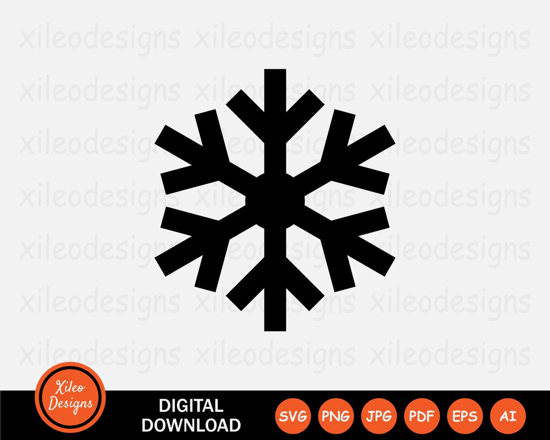 Snowflake Icon SVG - Snow Ice Flake Crystal Winter Cold Christmas ...