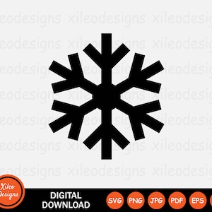 Snowflake Icon SVG - Snow Ice Flake Crystal Winter Cold Christmas ...
