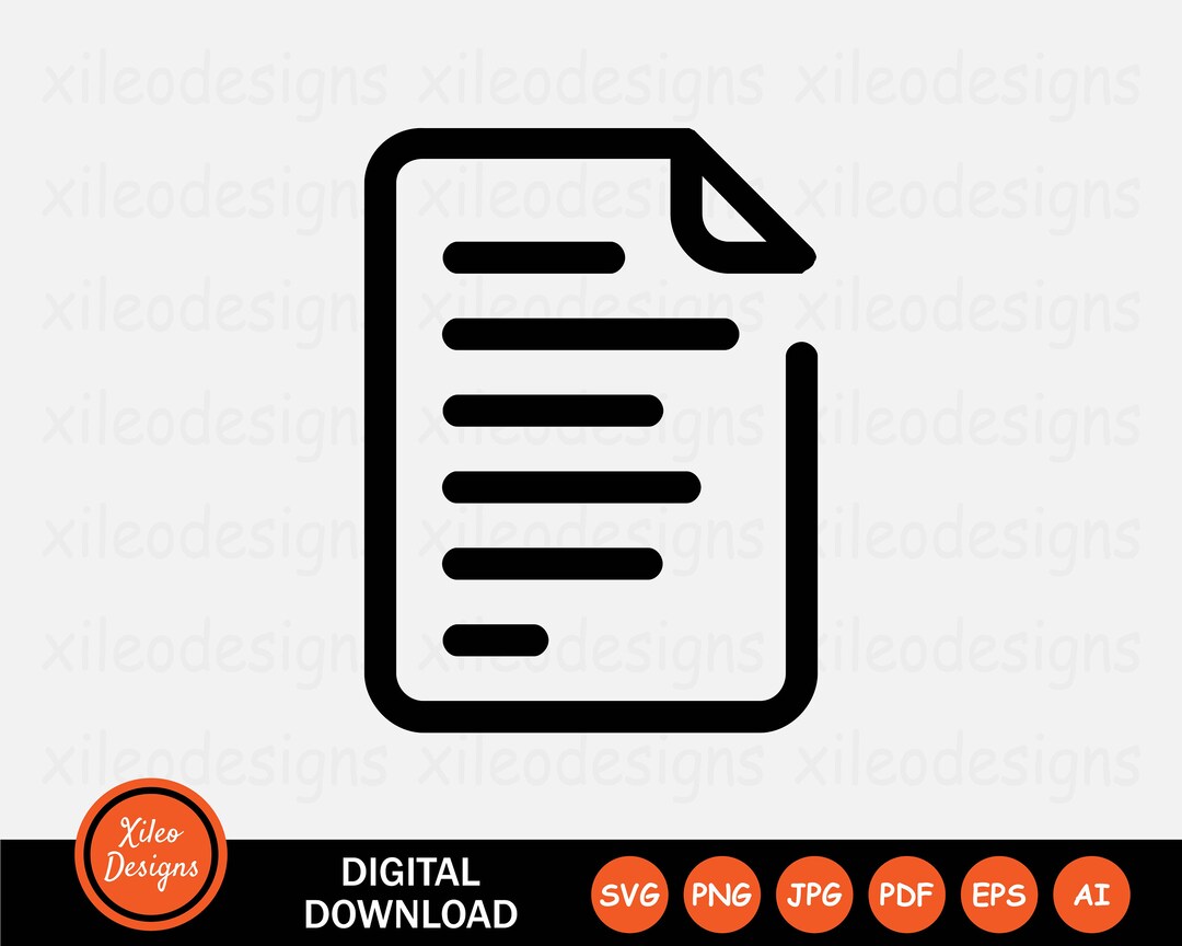 Document Icon SVG File Paper Folder Note Sheet Contract Graphic Vector ...