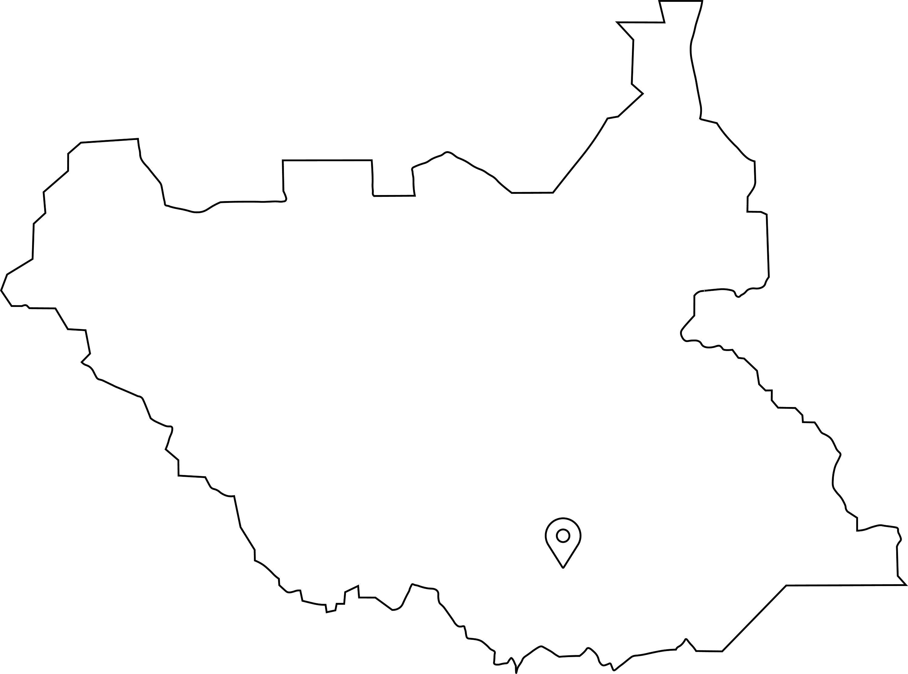 Juba South Sudan Map Capital City Country Location Pin Black - Etsy