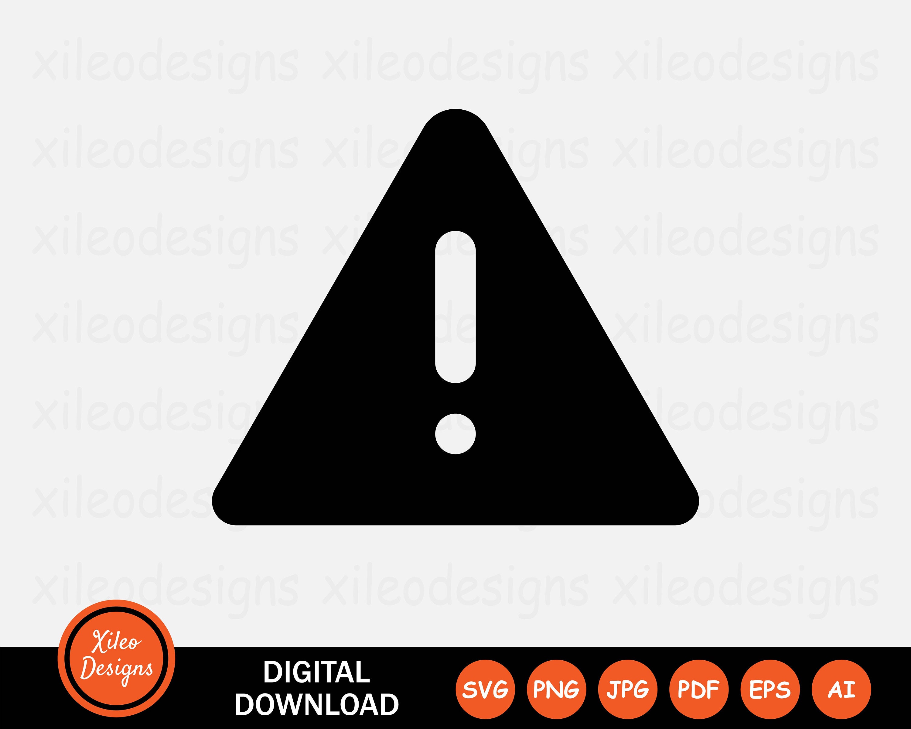 Alert Triangle Icon SVG Caution Beware Sign Signal Safety Danger Hazard ...