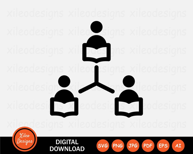 Group Learning Icon SVG Student Support Network Alumni - Etsy
