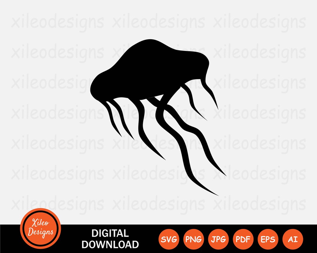 Jellyfish Icon SVG - Jelly Fish Animal Water Sea Ocean Creature Vector ...