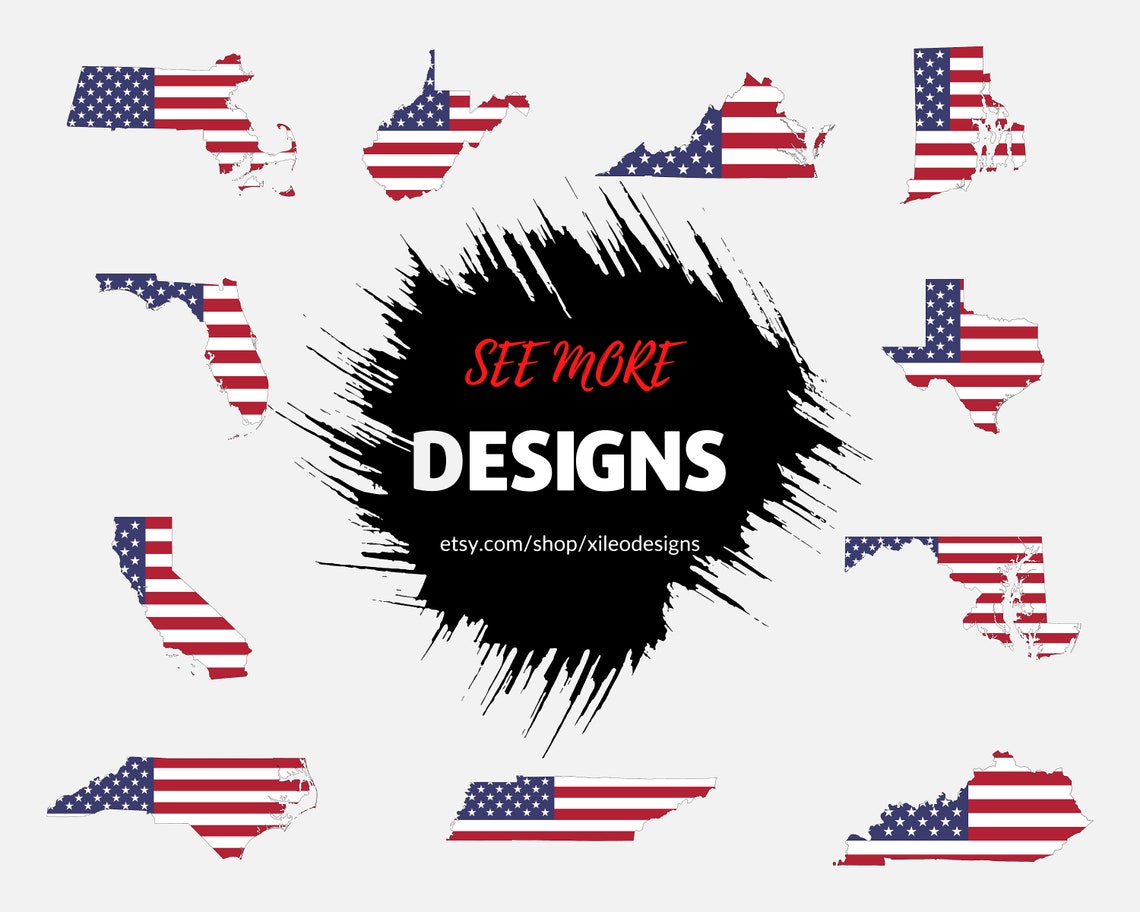 West Virginia Map US Flag Svg, WV USA on American Flag, America State ...