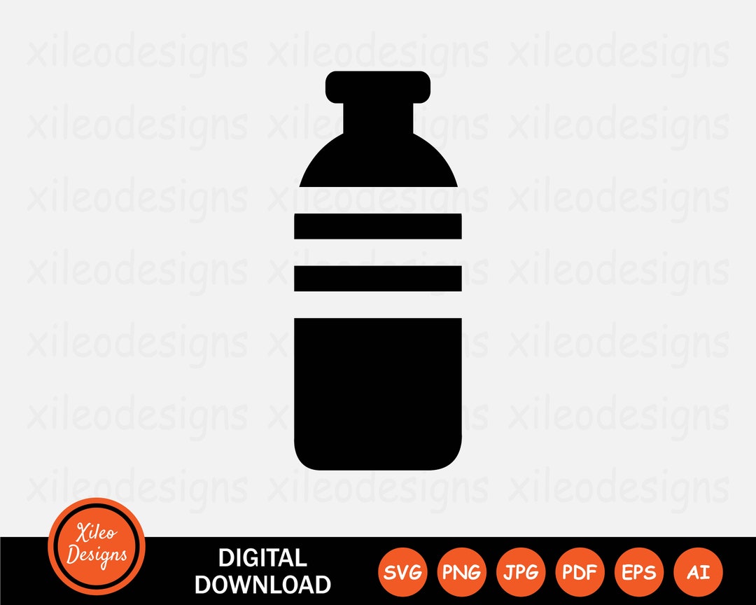Bottle Icon SVG Water Container Beverage Milk Drink Graphic Vector ...