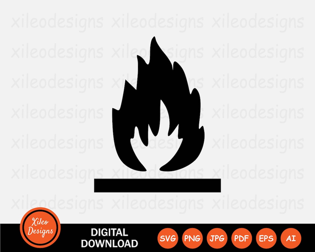 Fire Icon SVG - Flame Burn Burning Heat Ignite Hot Passion Warm Symbol ...