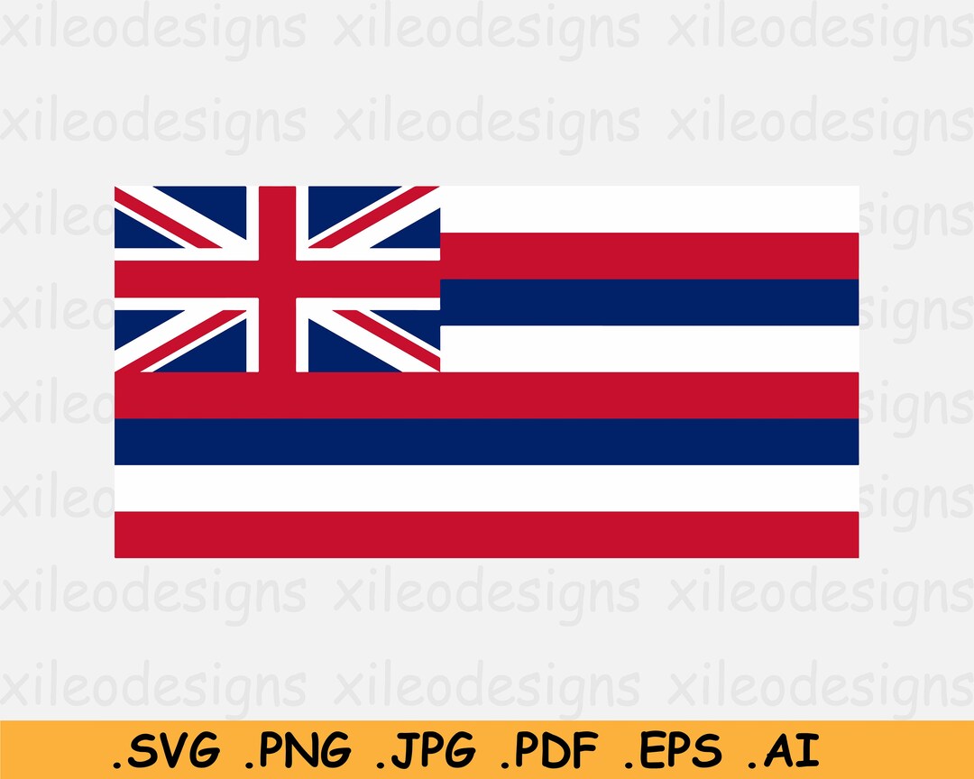 Hawaii Flag SVG, HI USA U.S State Banner, American United States of ...