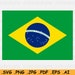 Brazil National Flag SVG, Brazilian Country National Banner, Cricut Cut ...