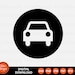 Car Round Icon SVG Traffic Road Transport Round Circle Graphic Vector ...