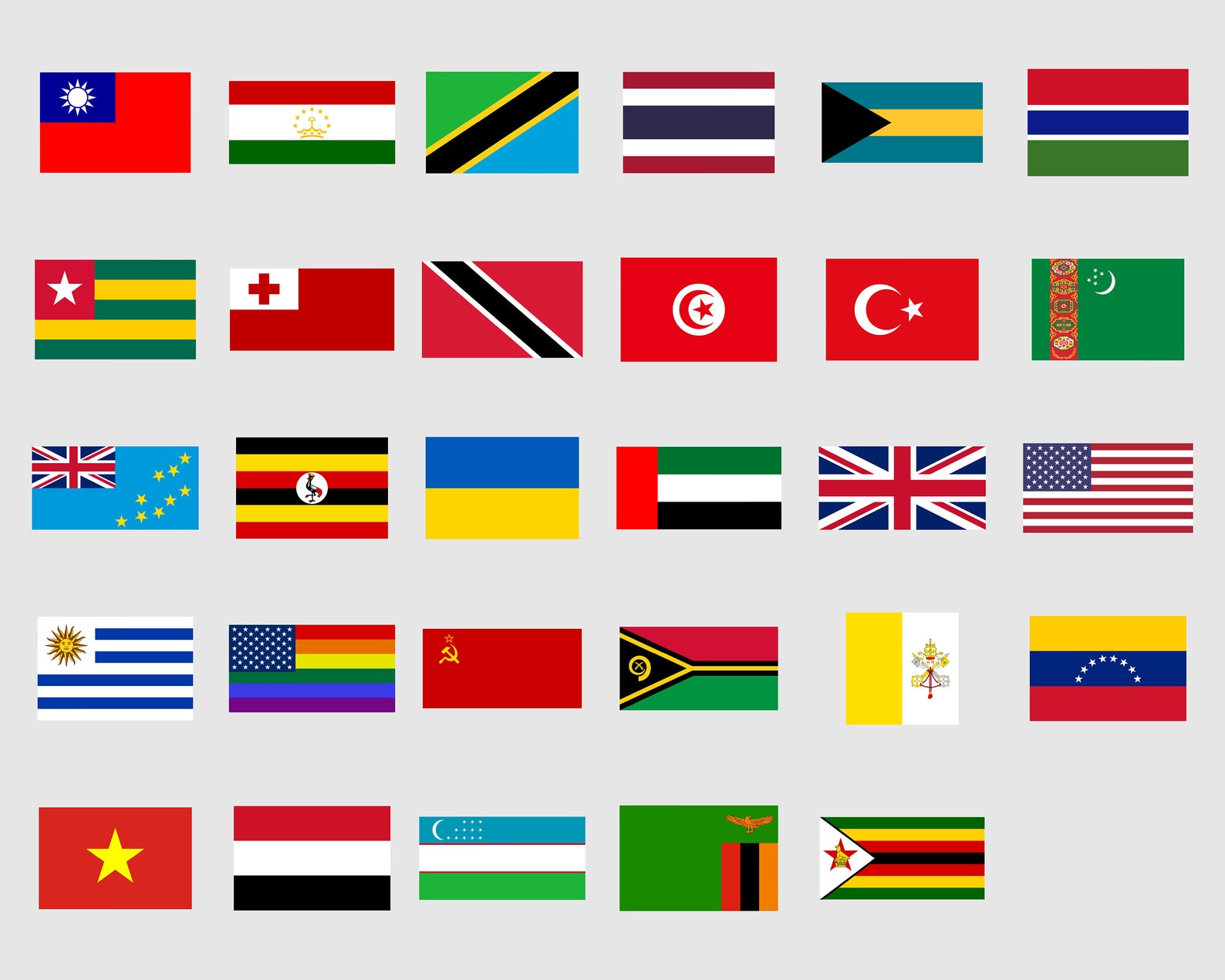 World Country Flags SVG Countries Flag SVG All National | Etsy