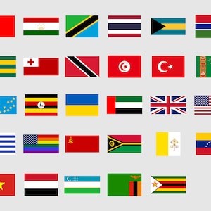 World Country Flags SVG Countries Flag SVG All National | Etsy