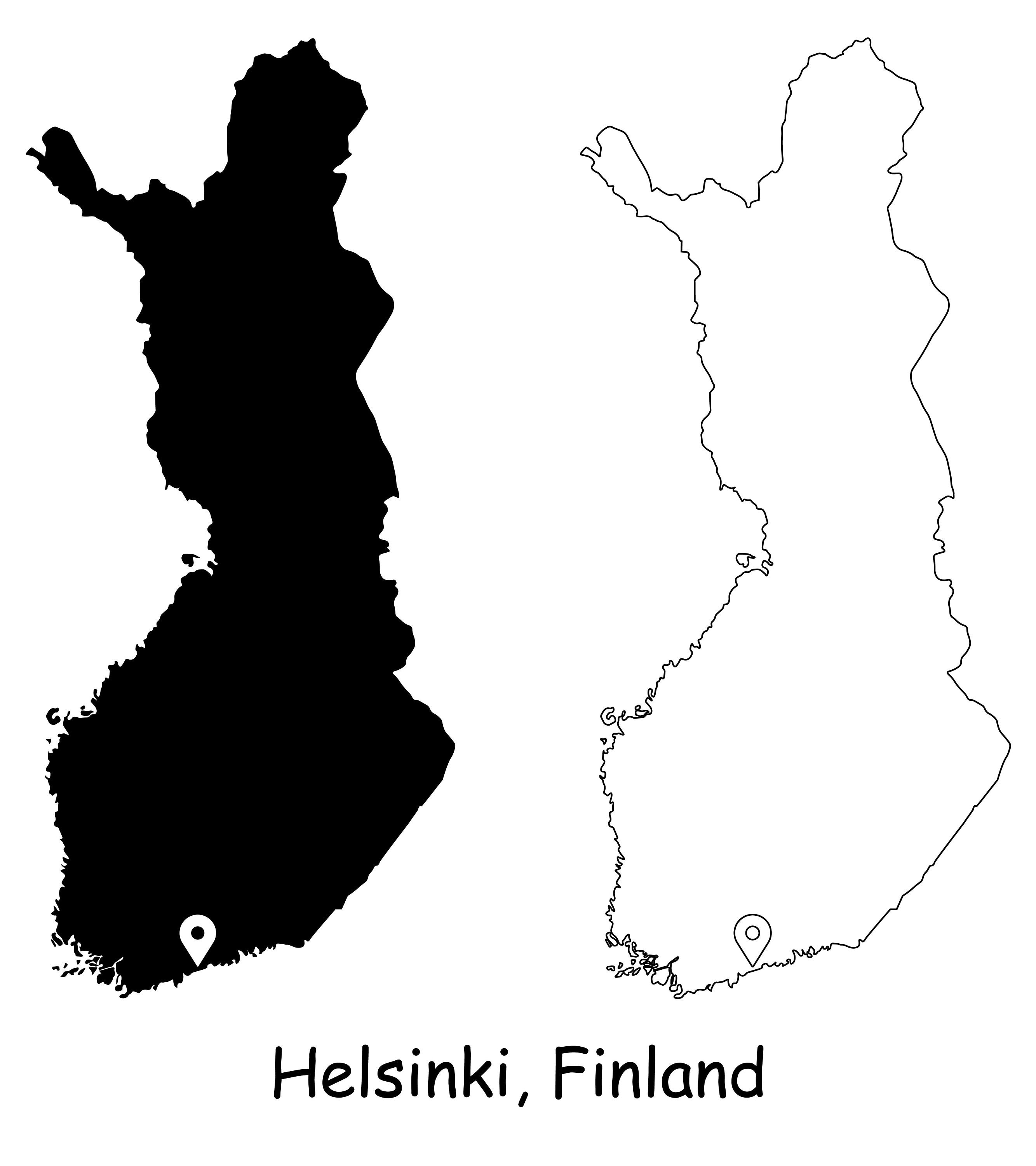 Helsinki Finland Map Map Of Finland Showing The Locations Of The