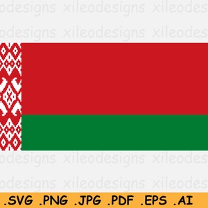 Belarus Flag SVG, Belarusian Country National Banner, SVG Cricut Cut ...