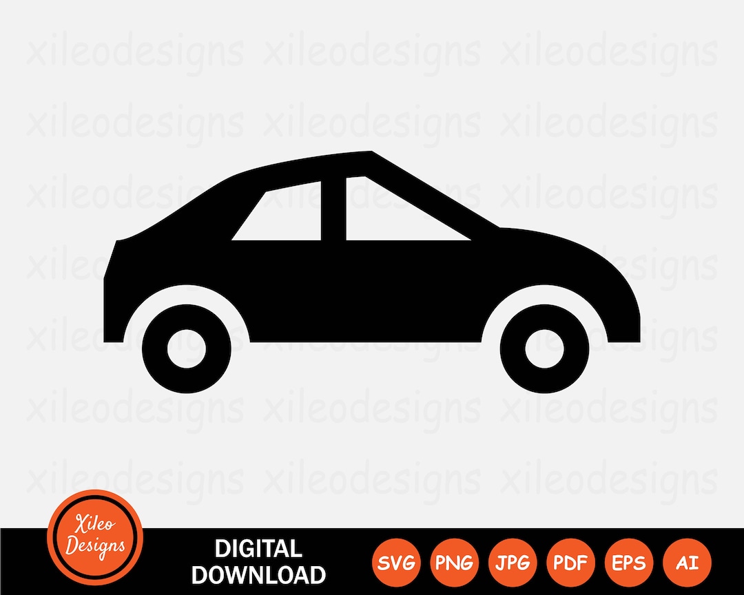 Car Vehicle Icon SVG Transport Automobile Car Side View Graphic Vector ...