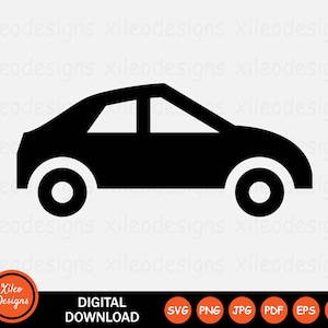 Car Vehicle Icon SVG Transport Automobile Car Side View Graphic Vector ...