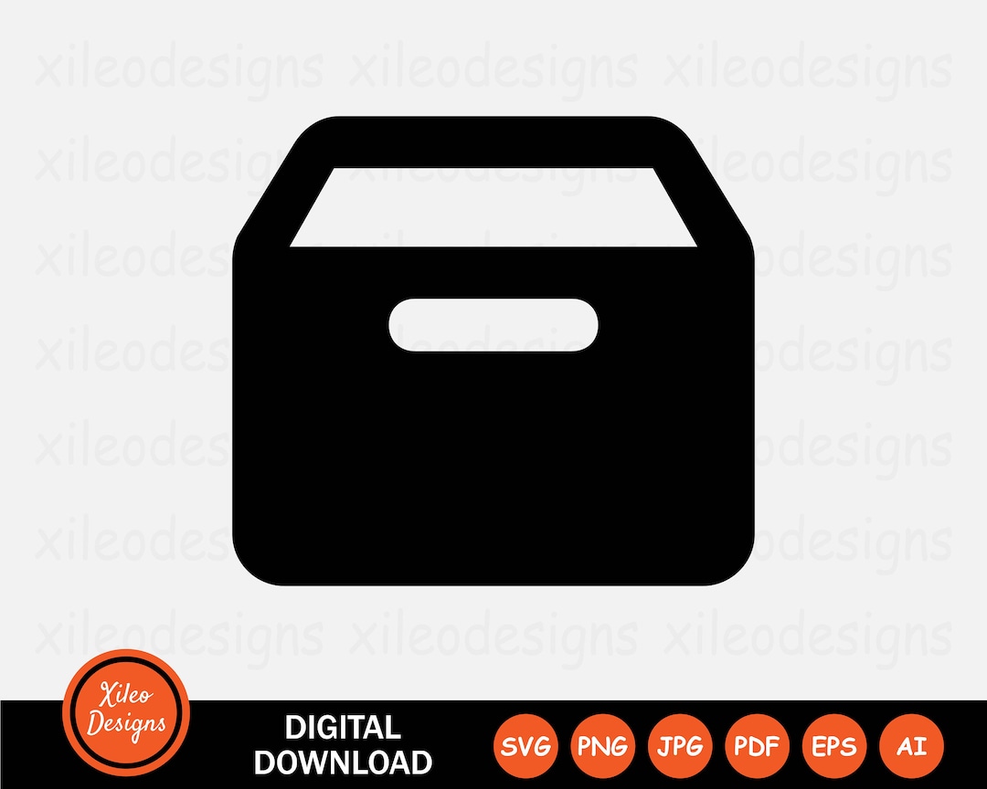 Container Box Icon SVG Storage Archive Shipping Package Graphic Vector ...