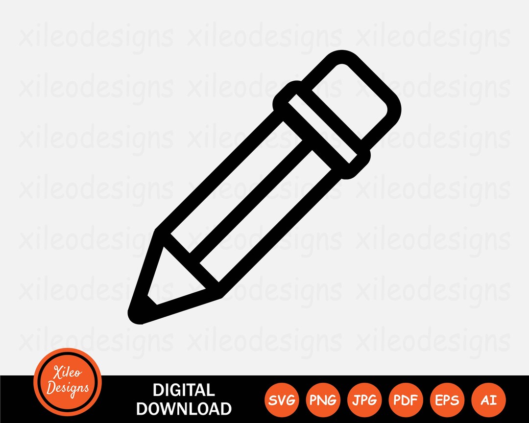 Pencil Edit Icon SVG Pen Stationery Draw Write Drawing Png Jpg Eps Ai ...
