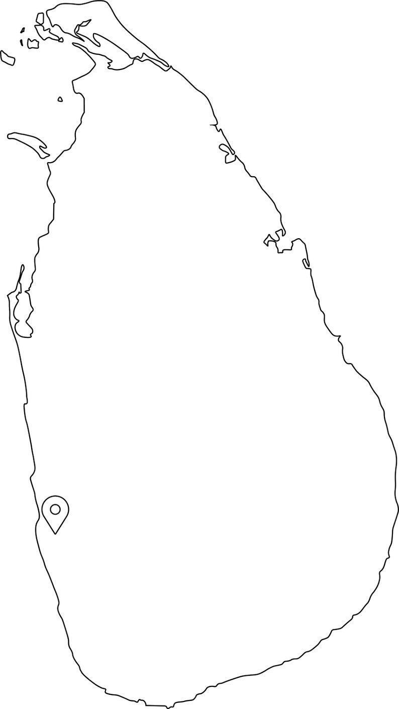 Sri Jayawardenepura Kotte Sri Lanka Map Capital City Country - Etsy ...