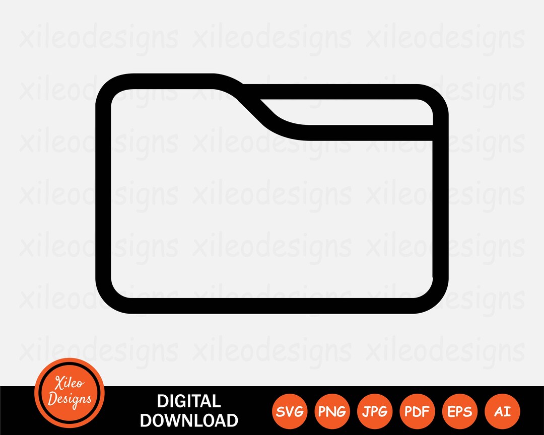 Folder Line Icon SVG Document File Portfolio Binder App Png Jpg Eps Ai ...