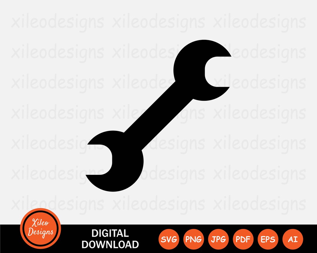 Spanner Icon SVG - Wrench Tool Repair Service Mechanic Construction ...