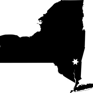 Albany Capital City Location on a New York NY State Map USA Vector ...