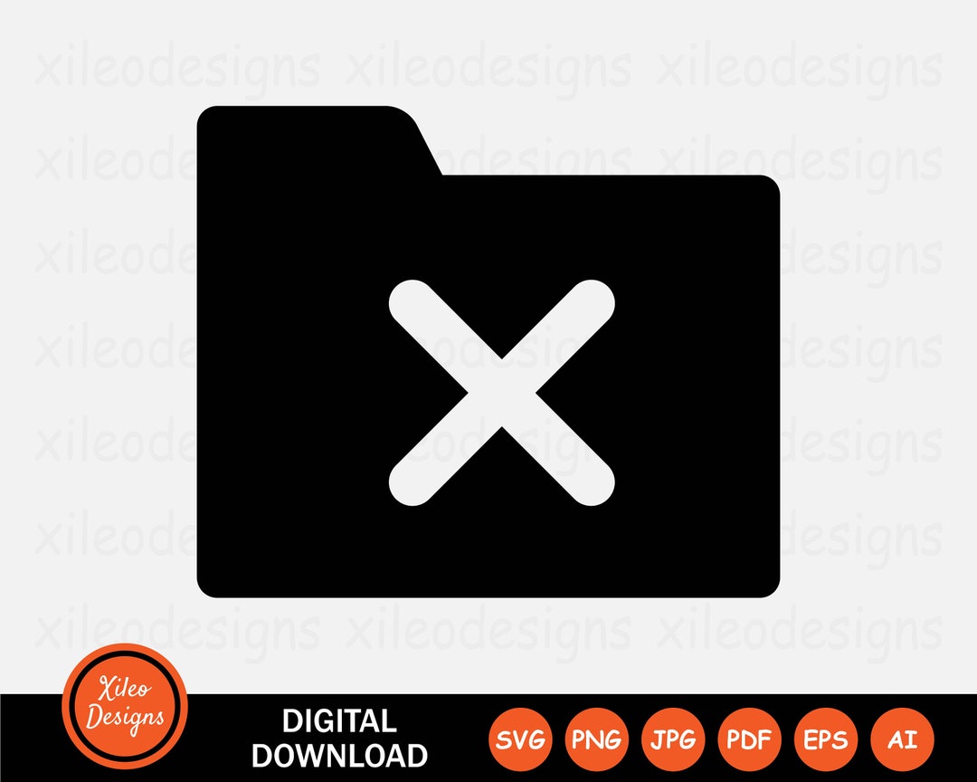 Delete Folder Icon SVG Cancel Document Remove File Doc Png Jpg Eps Ai ...