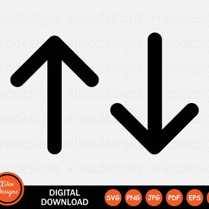Up Down Arrow Icon SVG Upload Download Connection Data Png Jpg Eps Ai ...