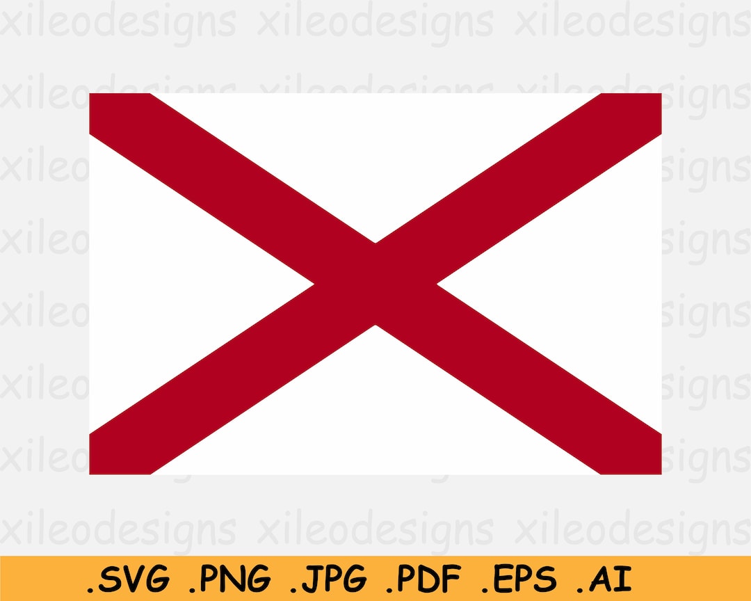 Alabama Flag SVG - AL USA U.S Banner, Svg Cricut Cut File, American ...