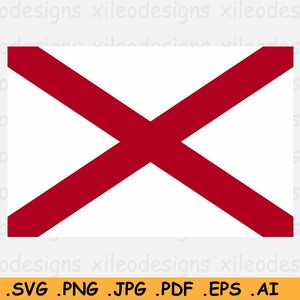 Alabama Flag SVG - AL USA U.S Banner, Svg Cricut Cut File, American ...
