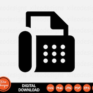 Fax Machine Symbol Icon SVG Telefax Device Telephone Png Jpg Eps Ai Pdf ...