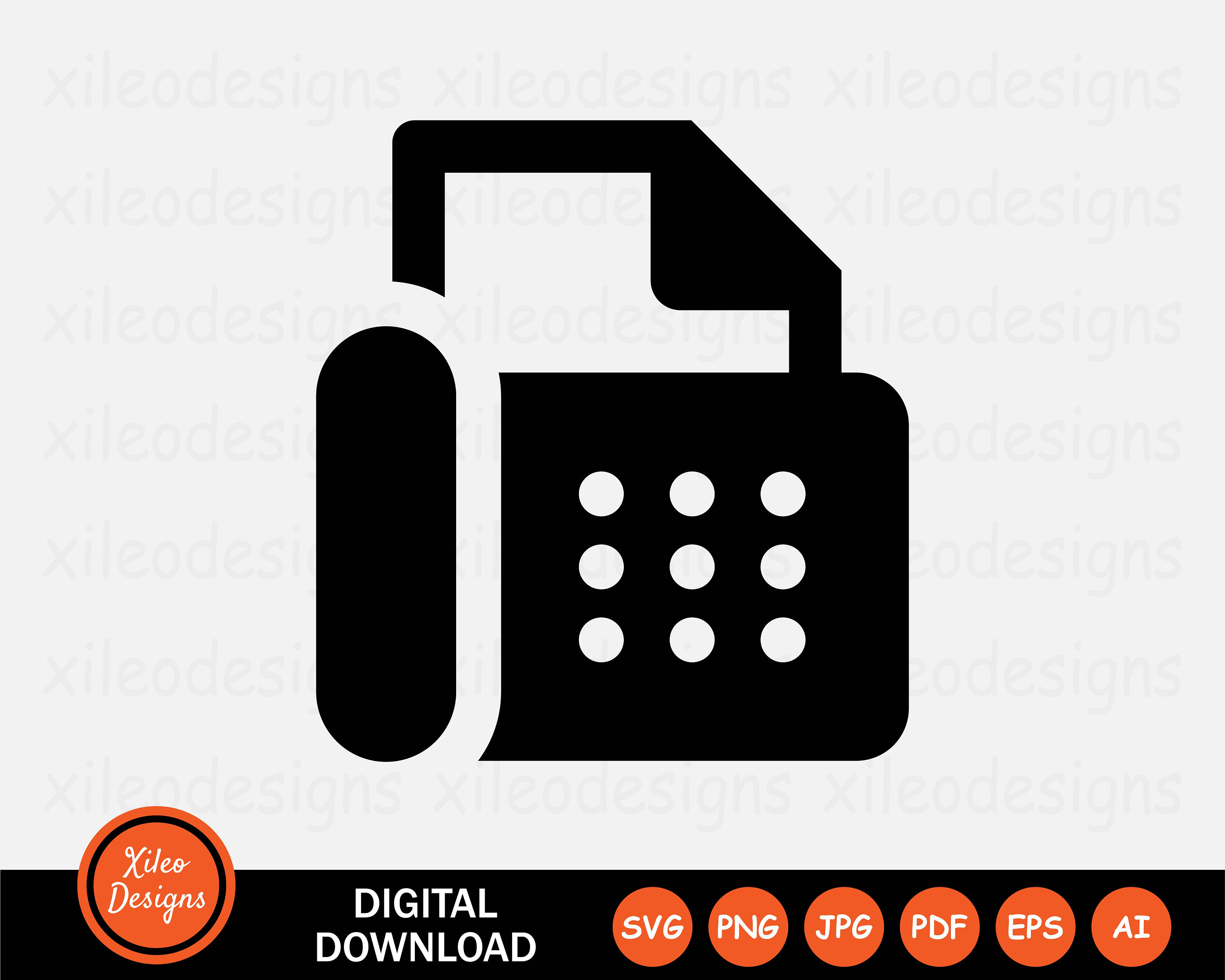 Fax Machine Symbol Icon SVG Telefax Device Telephone Png Jpg Eps Ai Pdf ...