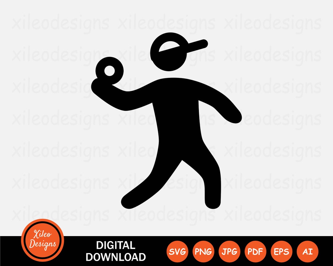 Baseball Pitch Icon SVG Sport Throw Ball Athlete Toss Sign Symbol ...