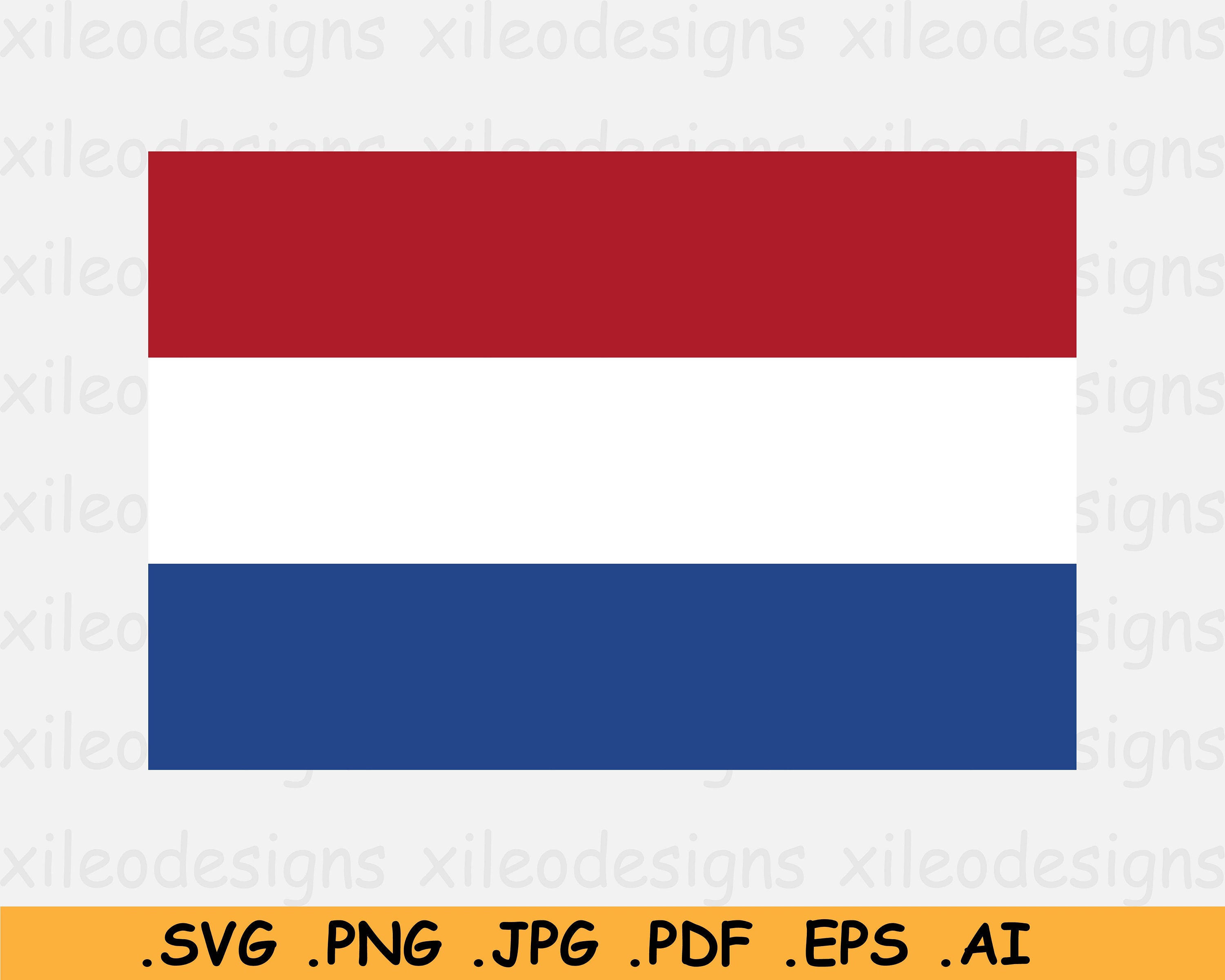 Netherlands Flag SVG Dutch National Nation Country Banner - Etsy