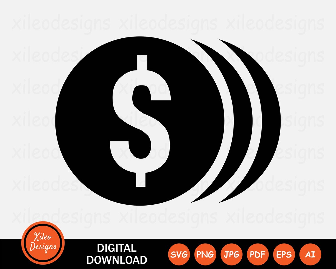 Coins Stack Icon SVG Coin Bundle Wealth Money Currency Digital Download ...