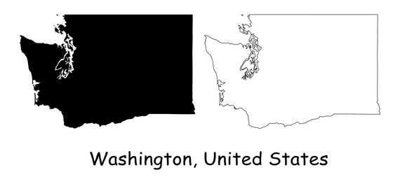 Washington Geography Map Blank