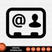 Contact Card Icon SVG Person Worker Badge ID Pass Tag Png Jpg Eps Ai ...