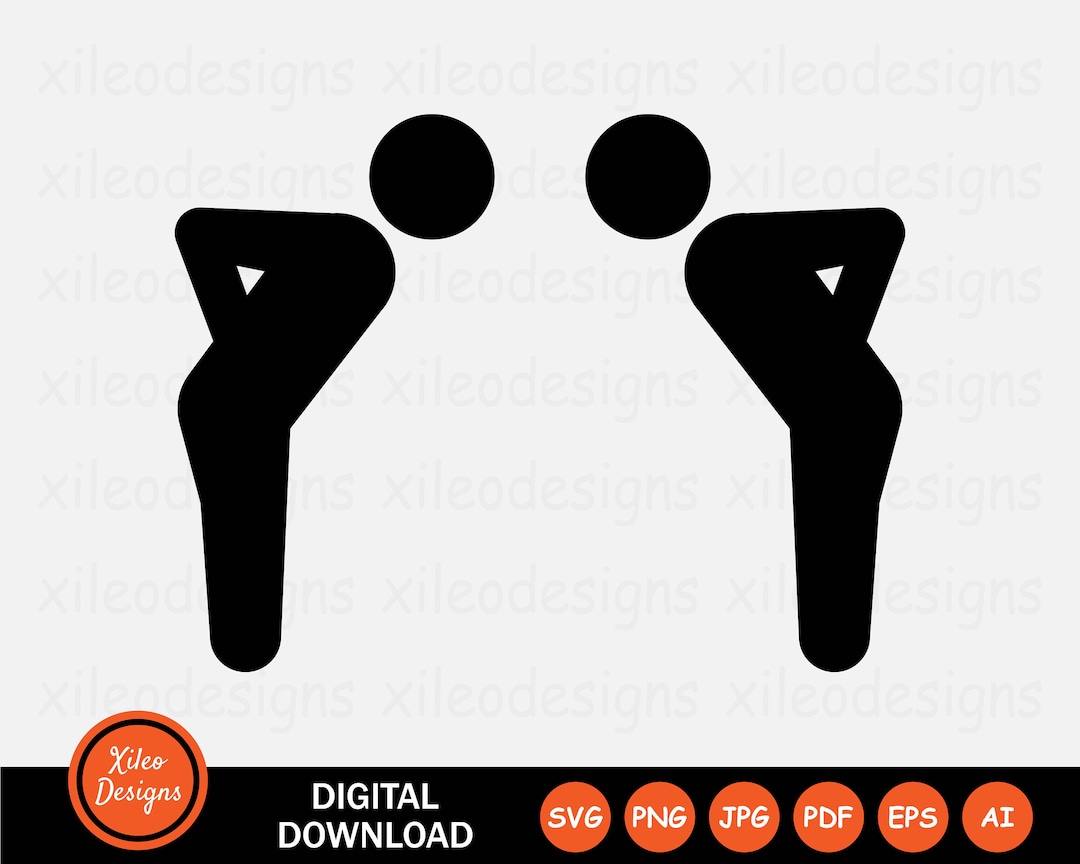Bow Greeting Icon SVG Bowing Down Respect Japanese Graphic Vector Sign ...
