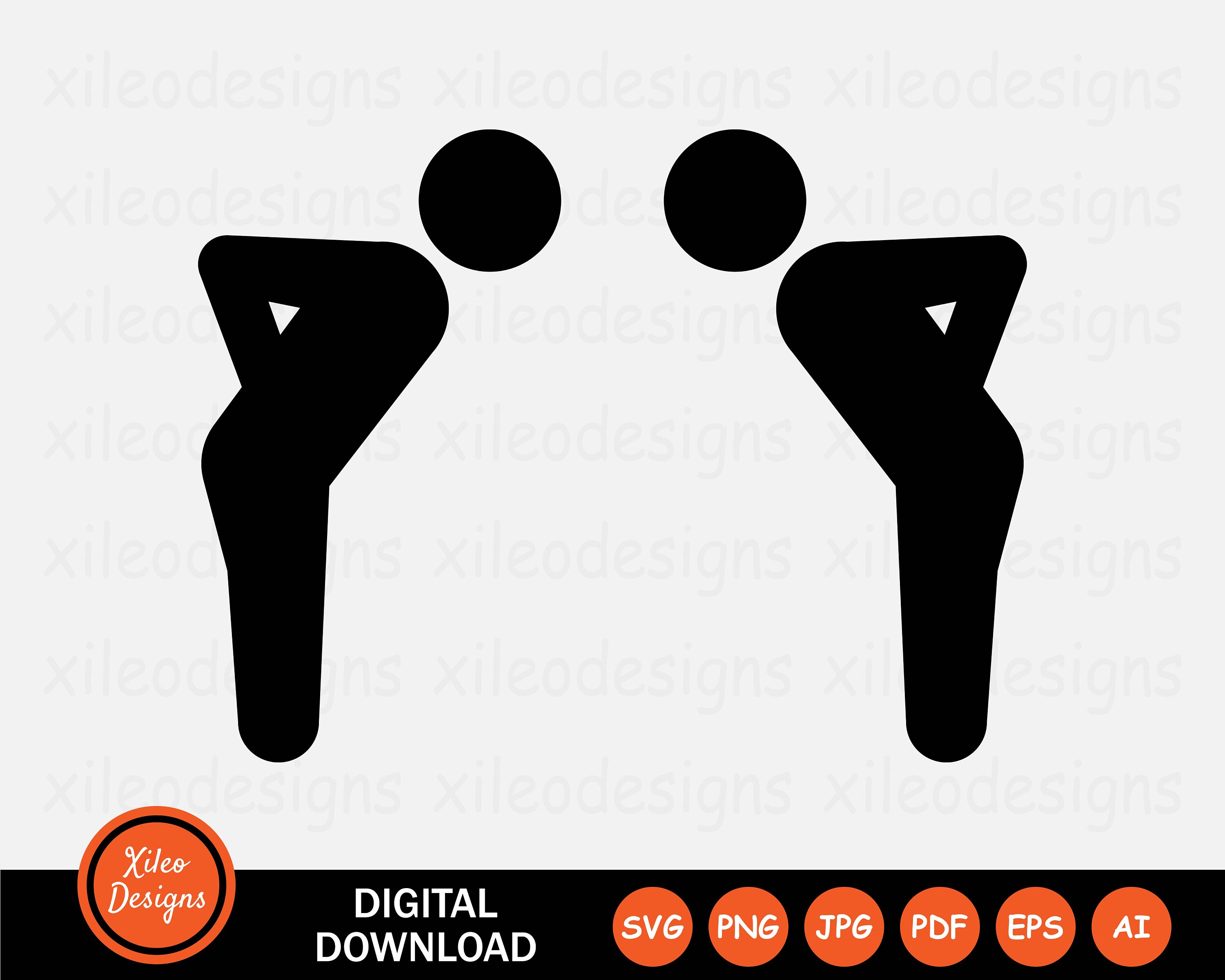 Bow Greeting Icon SVG Bowing Down Respect Japanese Graphic Vector Sign ...