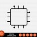Computer Chip Icon SVG CPU Processor Circuit Semiconductor Symbol Sign ...