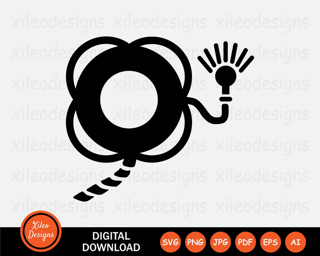 Lifebuoy Float With Line Rope and Flashing Flash Light Beacon Sign ...