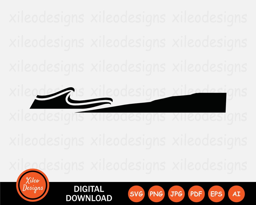 Beach Icon SVG Waves High Low Tide Land Water Sea Ocean Tidal Waves ...